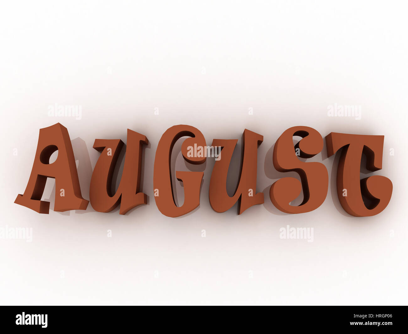 August sign with colour. 3d paper illustration Stock Photo - Alamy