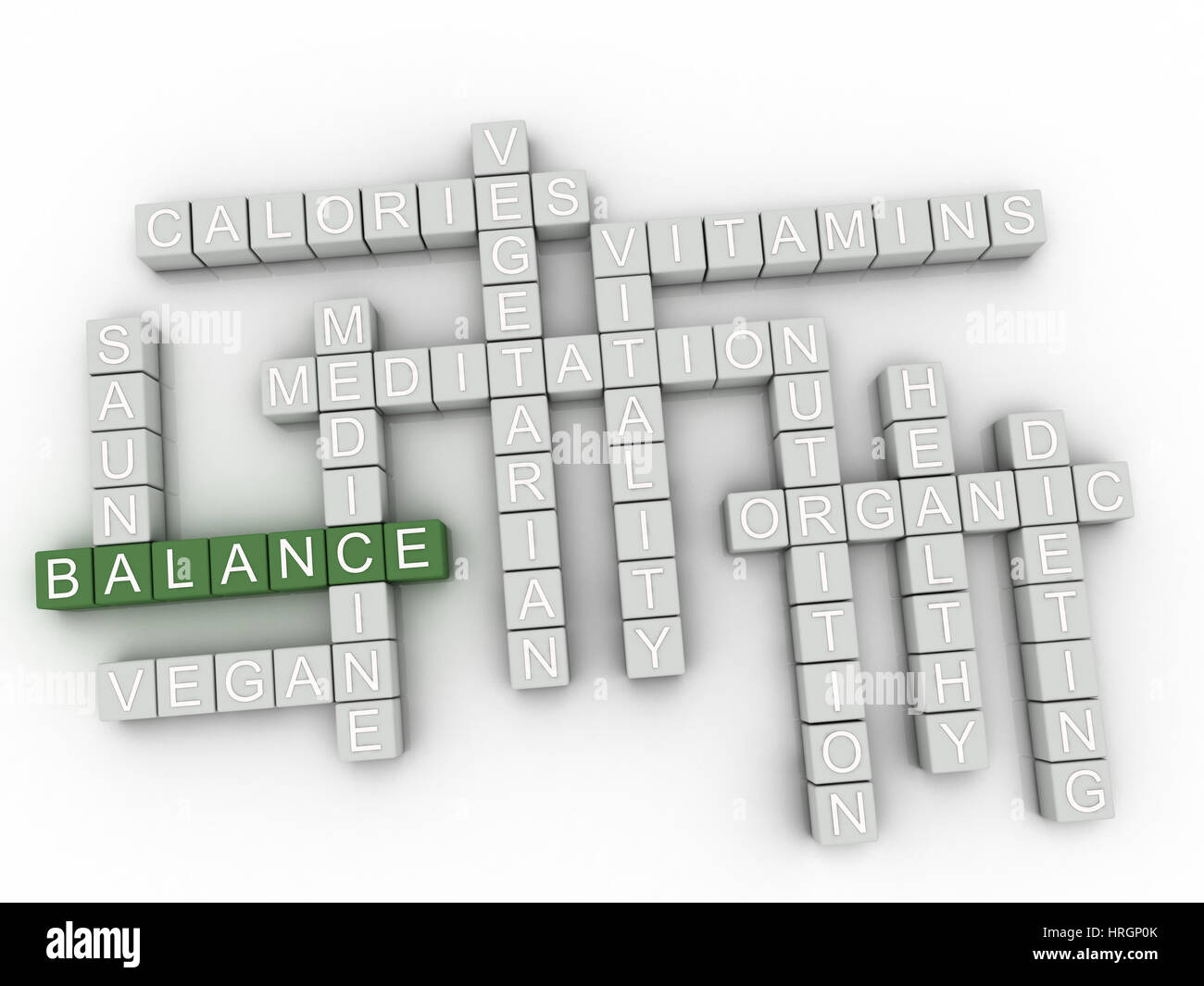 3d Balance Concept word cloud Stock Photo - Alamy