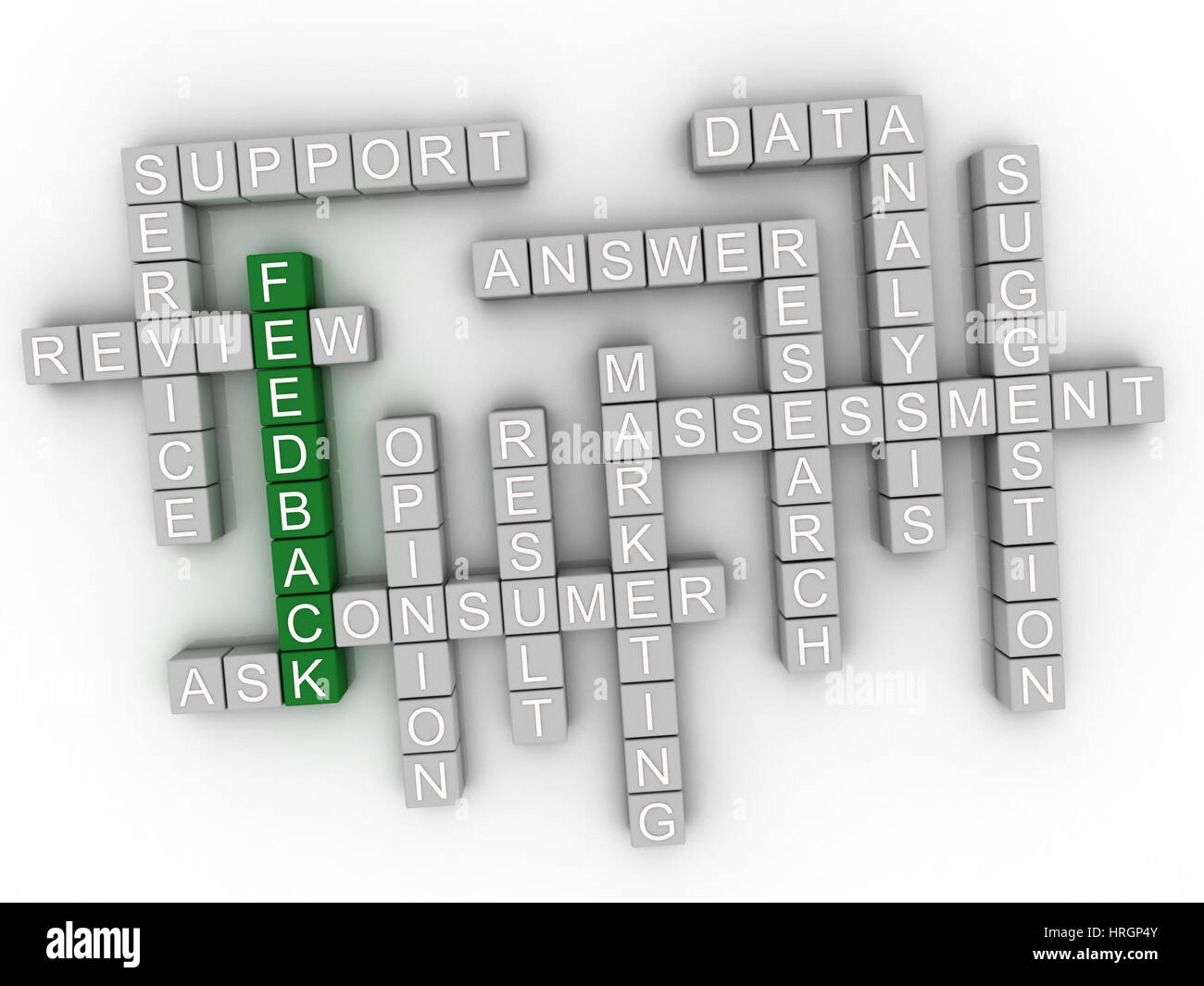 3d Feedback Concept word cloud Stock Photo - Alamy