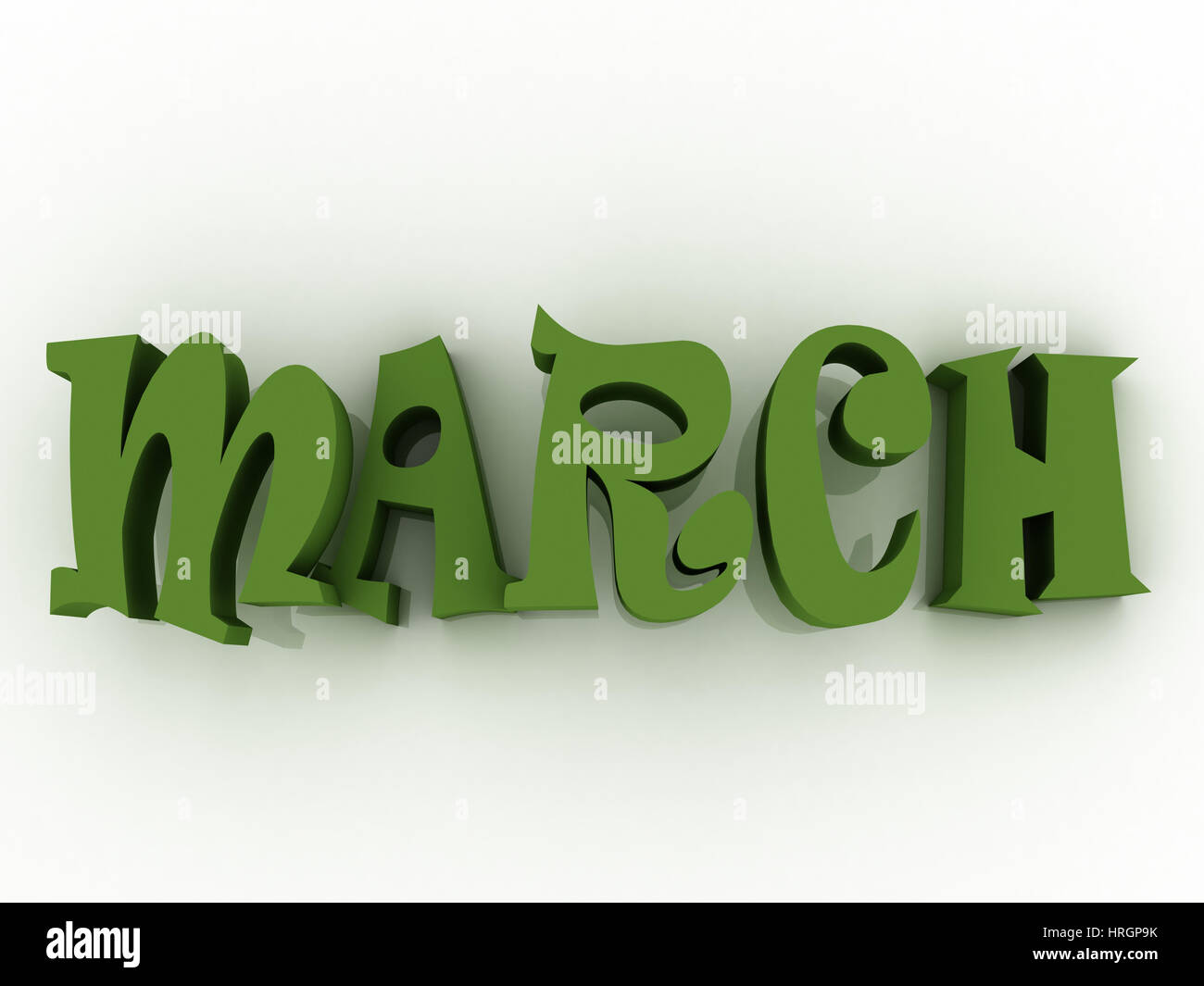 March sign with colour. 3d paper illustration Stock Photo - Alamy