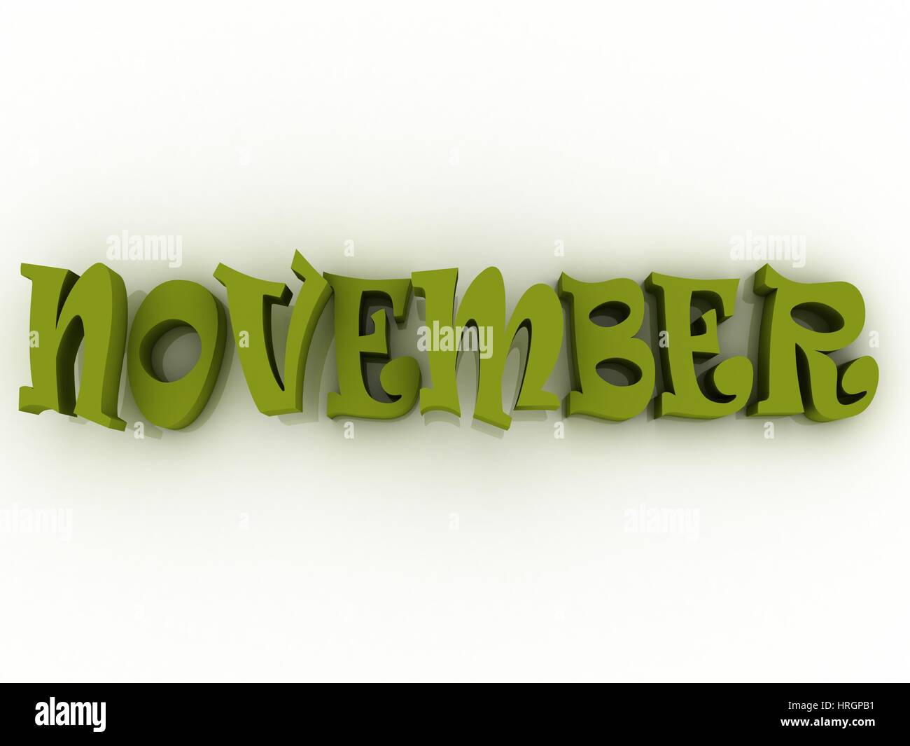 November sign with colour. 3d paper illustration Stock Photo - Alamy