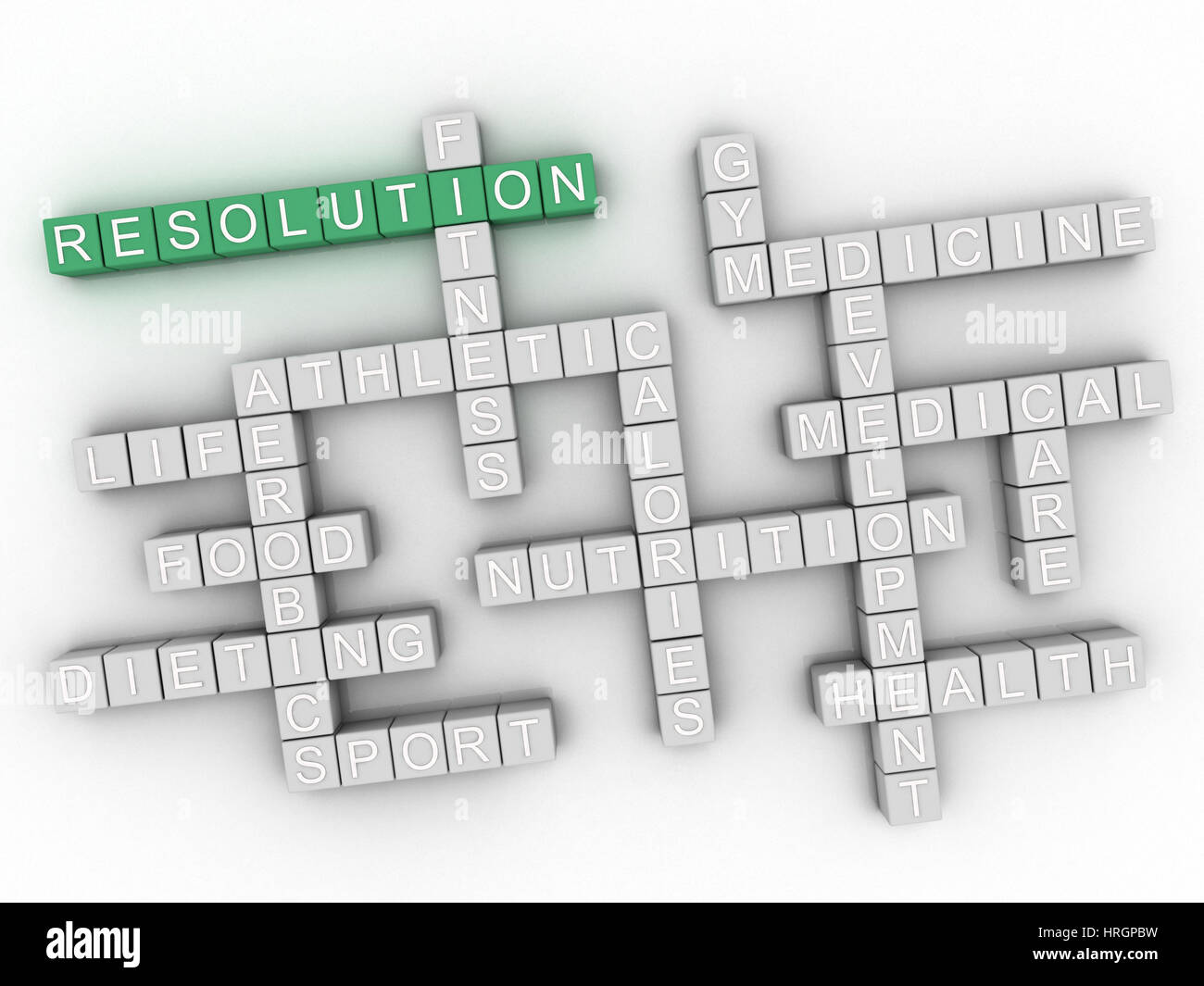 3d Resolution word cloud collage, health concept background Stock Photo ...