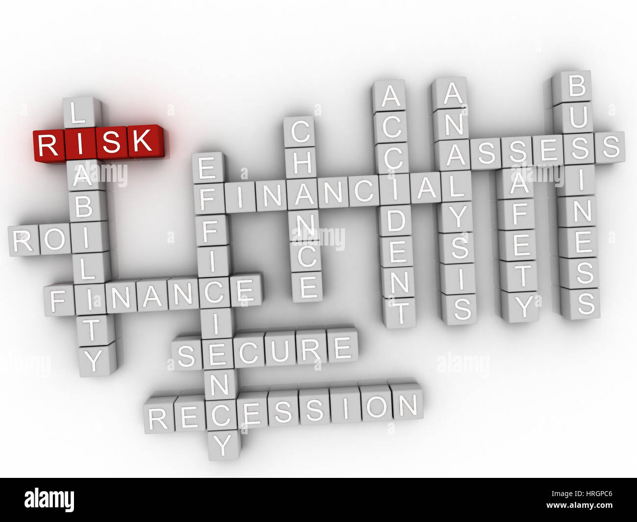 3d Risk word cloud concept Stock Photo - Alamy