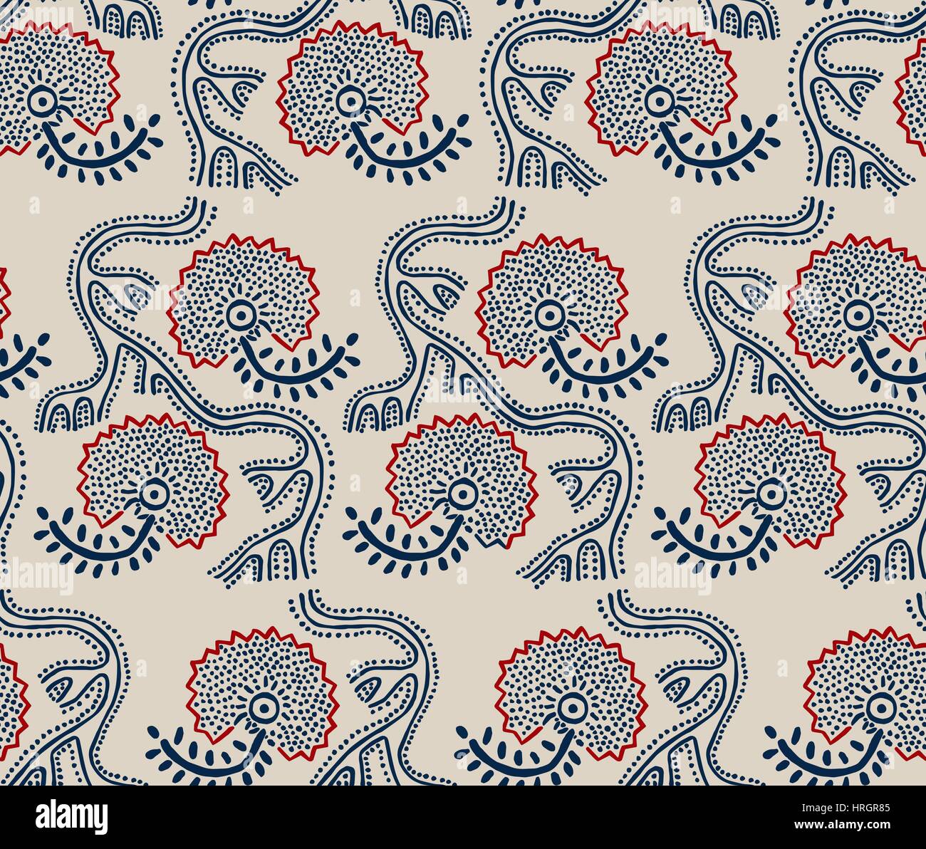 Floral block printed textile hi-res stock photography and images - Alamy