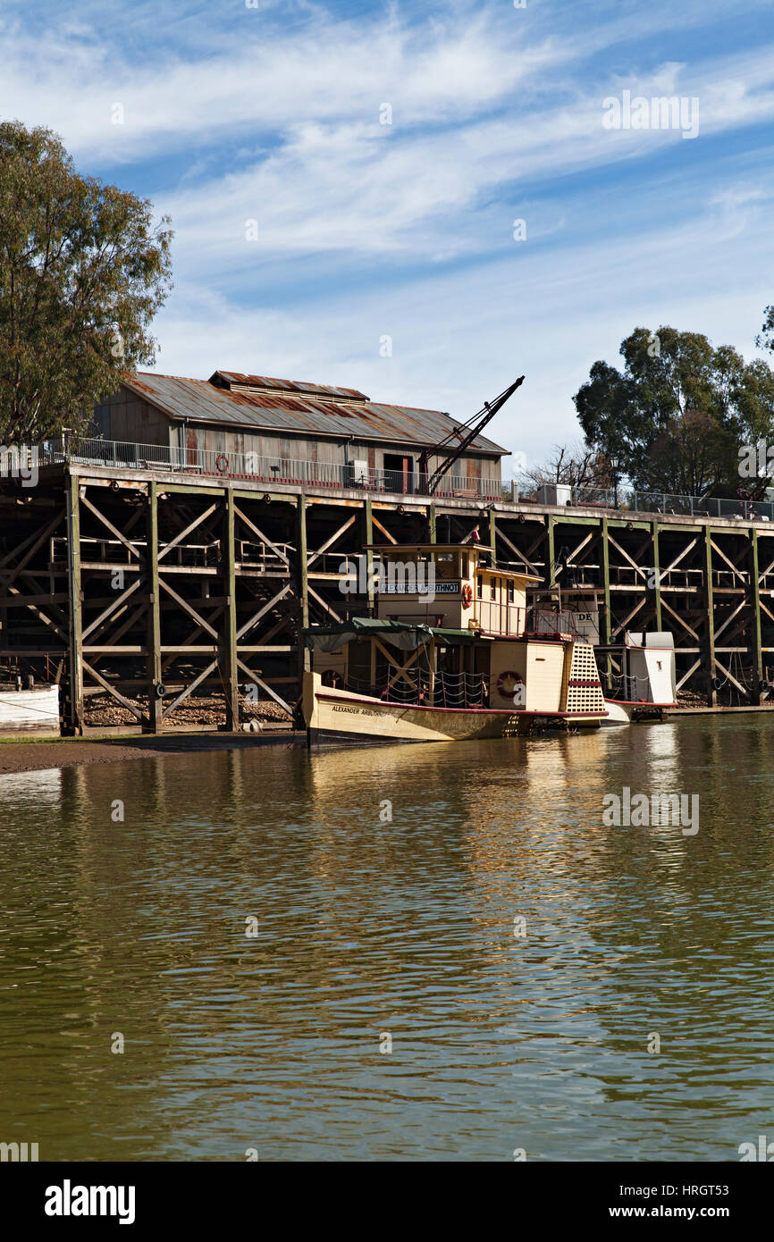An old Paddlesteamer the PS Alexander Arbuthnot alongside the historic ...