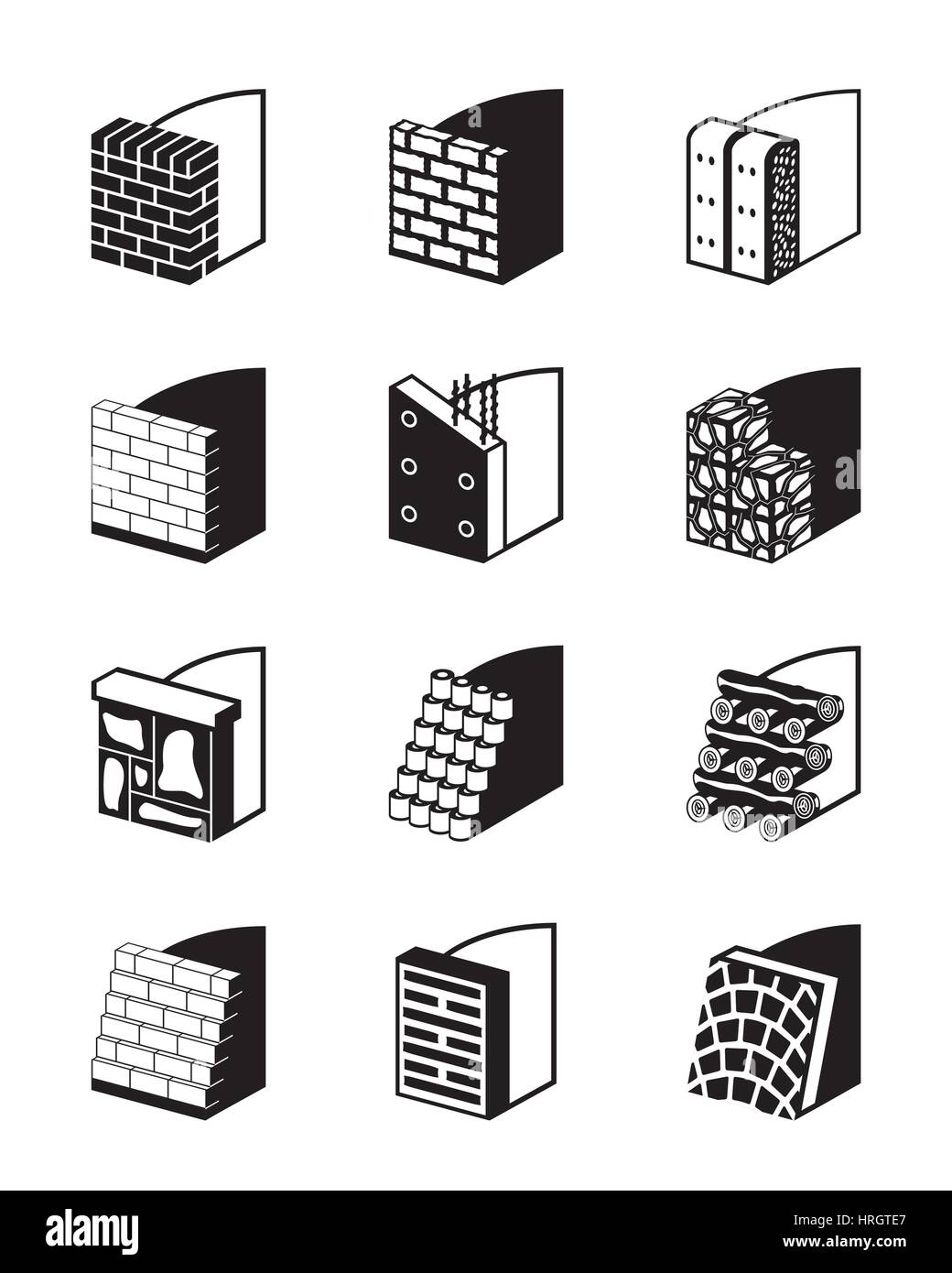 Reinforcing walls in construction - vector illustration Stock Vector ...