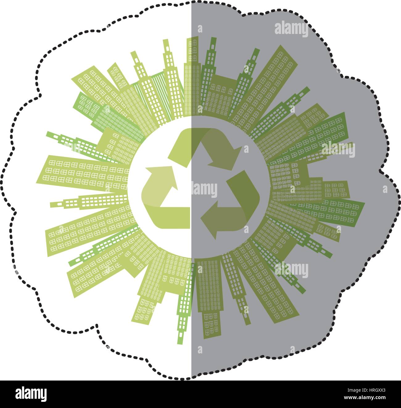 color city with build and help environment icon Stock Vector Image ...