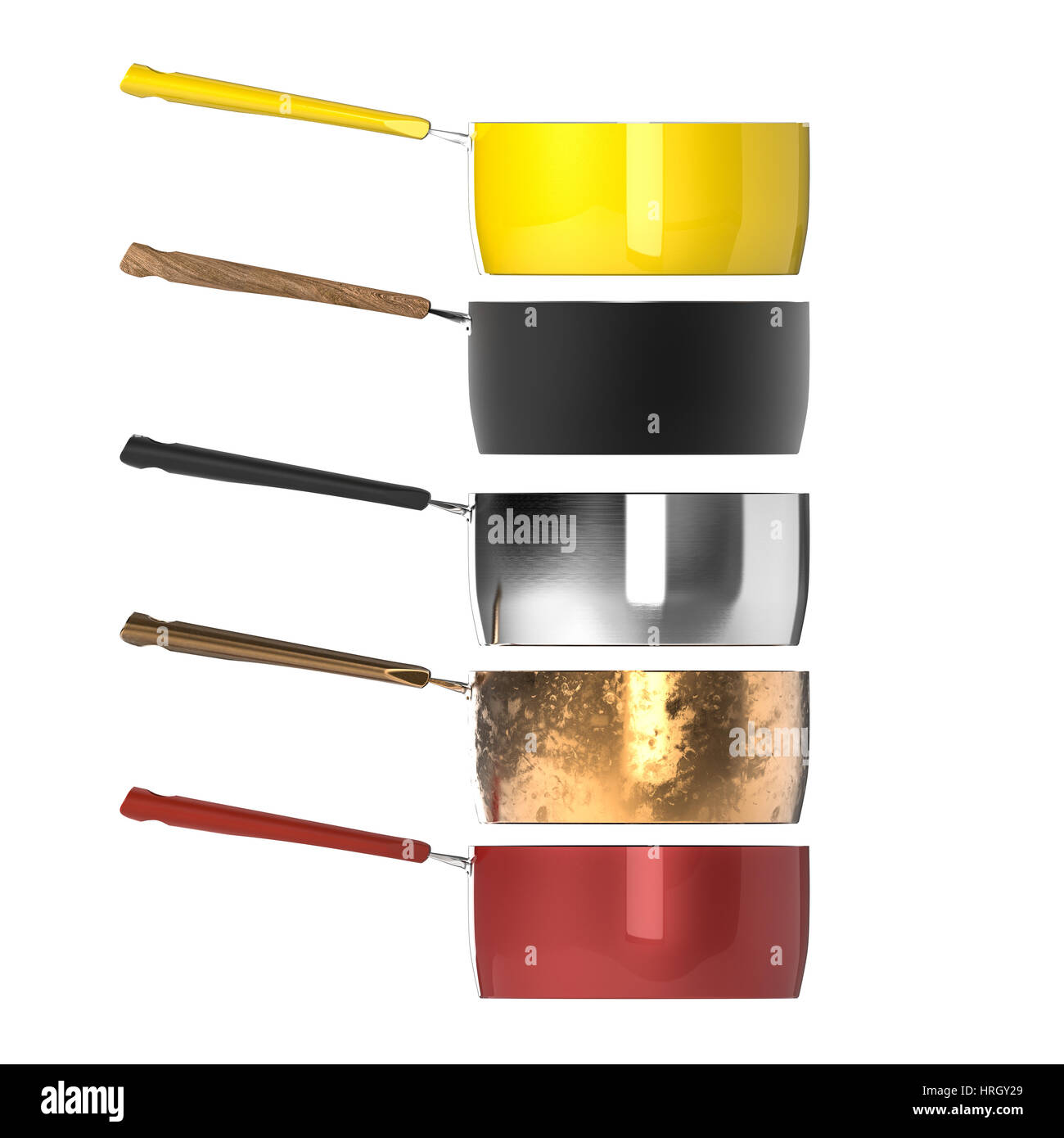 3d rendering empty saucepan isolated on white Stock Photo - Alamy