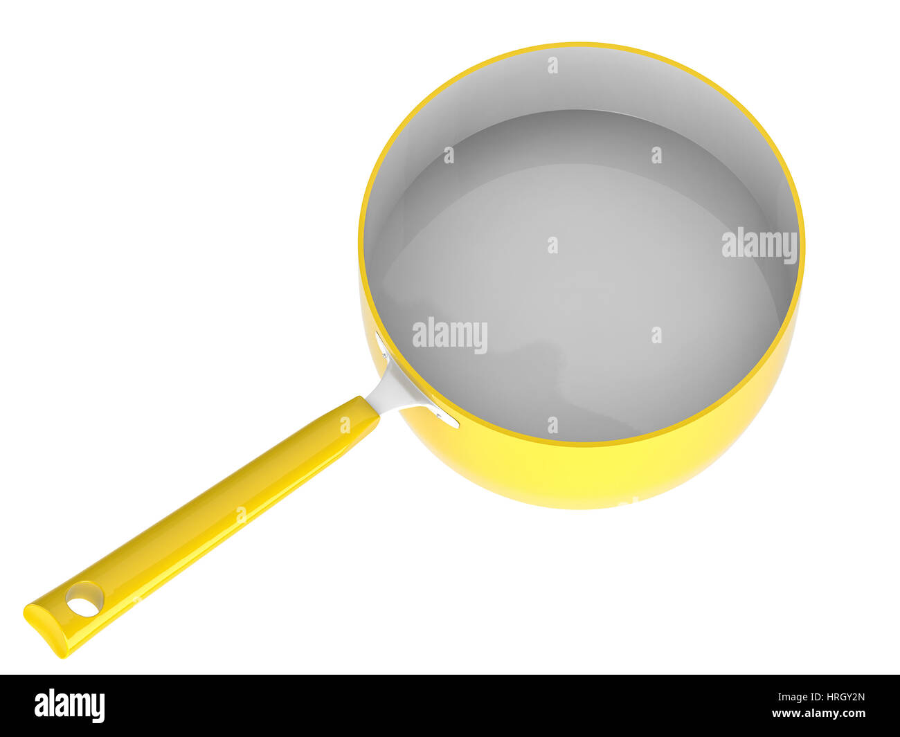 3d rendering empty yellow saucepan Stock Photo - Alamy