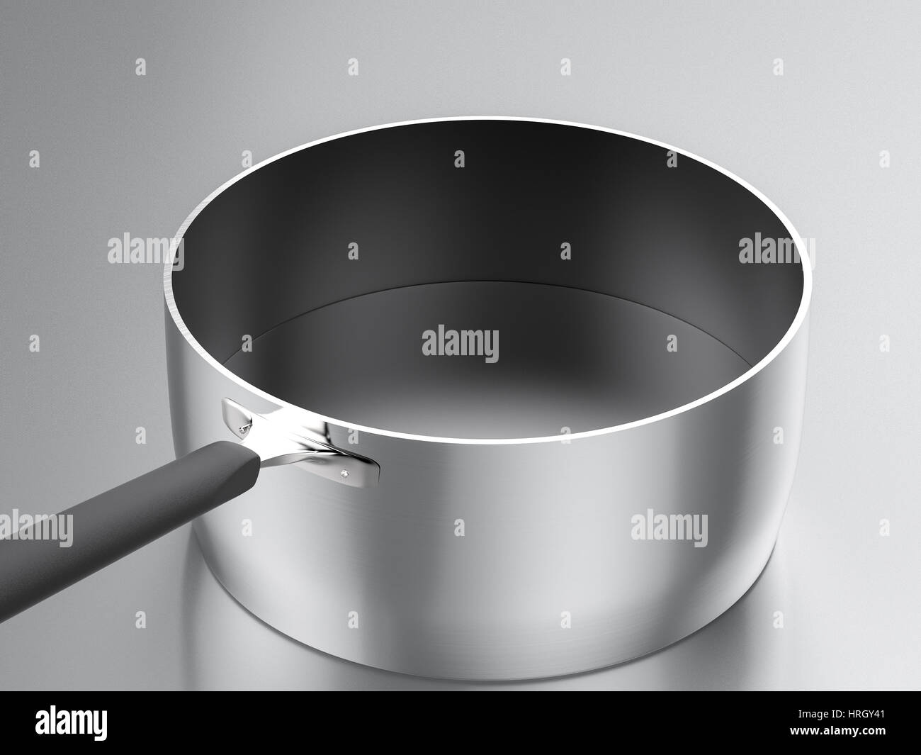 3d rendering empty saucepan Stock Photo - Alamy