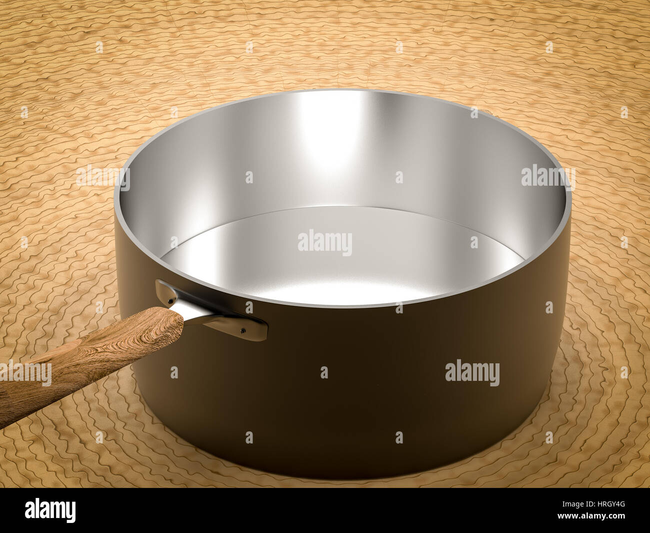 3d rendering empty saucepan Stock Photo - Alamy