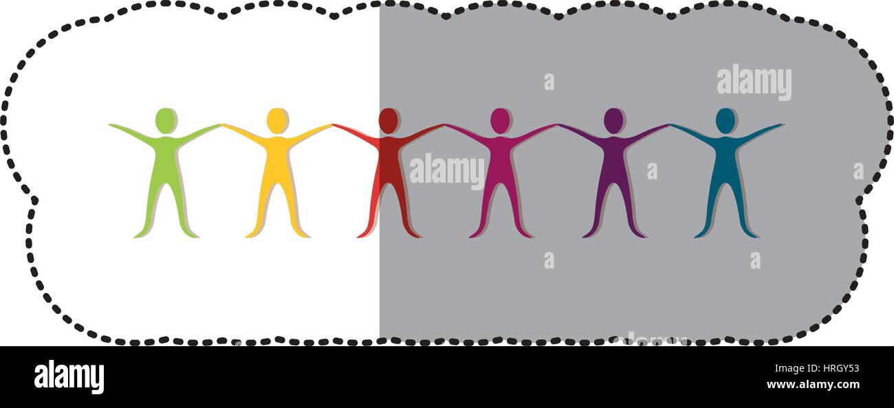 Color together hands up icon hi-res stock photography and images - Alamy