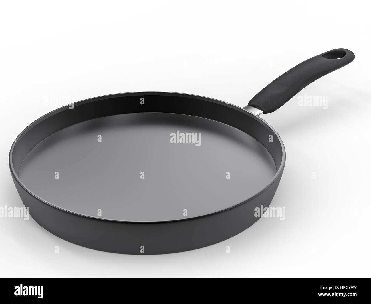 3d rendering empty pan on white background Stock Photo - Alamy