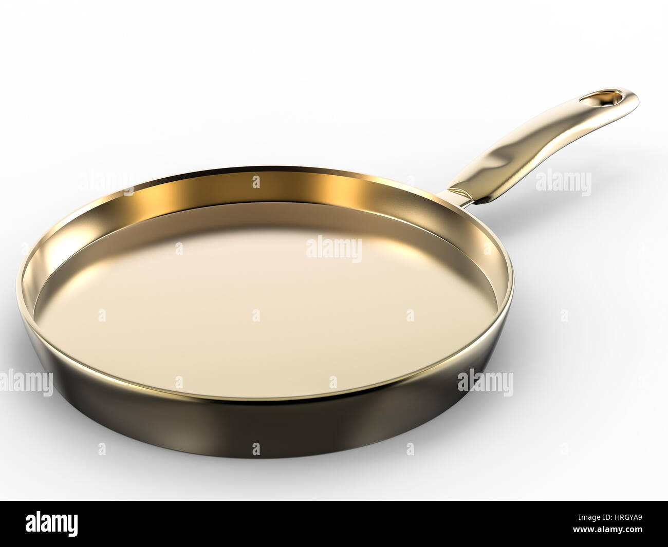 3d rendering empty pan on white background Stock Photo - Alamy
