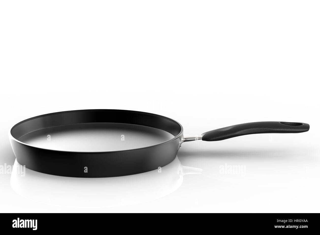 3d rendering empty pan on white background Stock Photo - Alamy