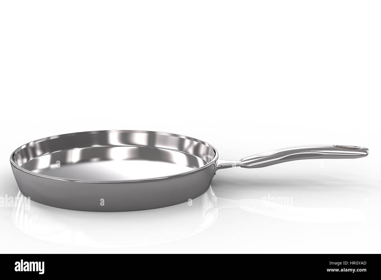 3d rendering empty pan on white background Stock Photo - Alamy