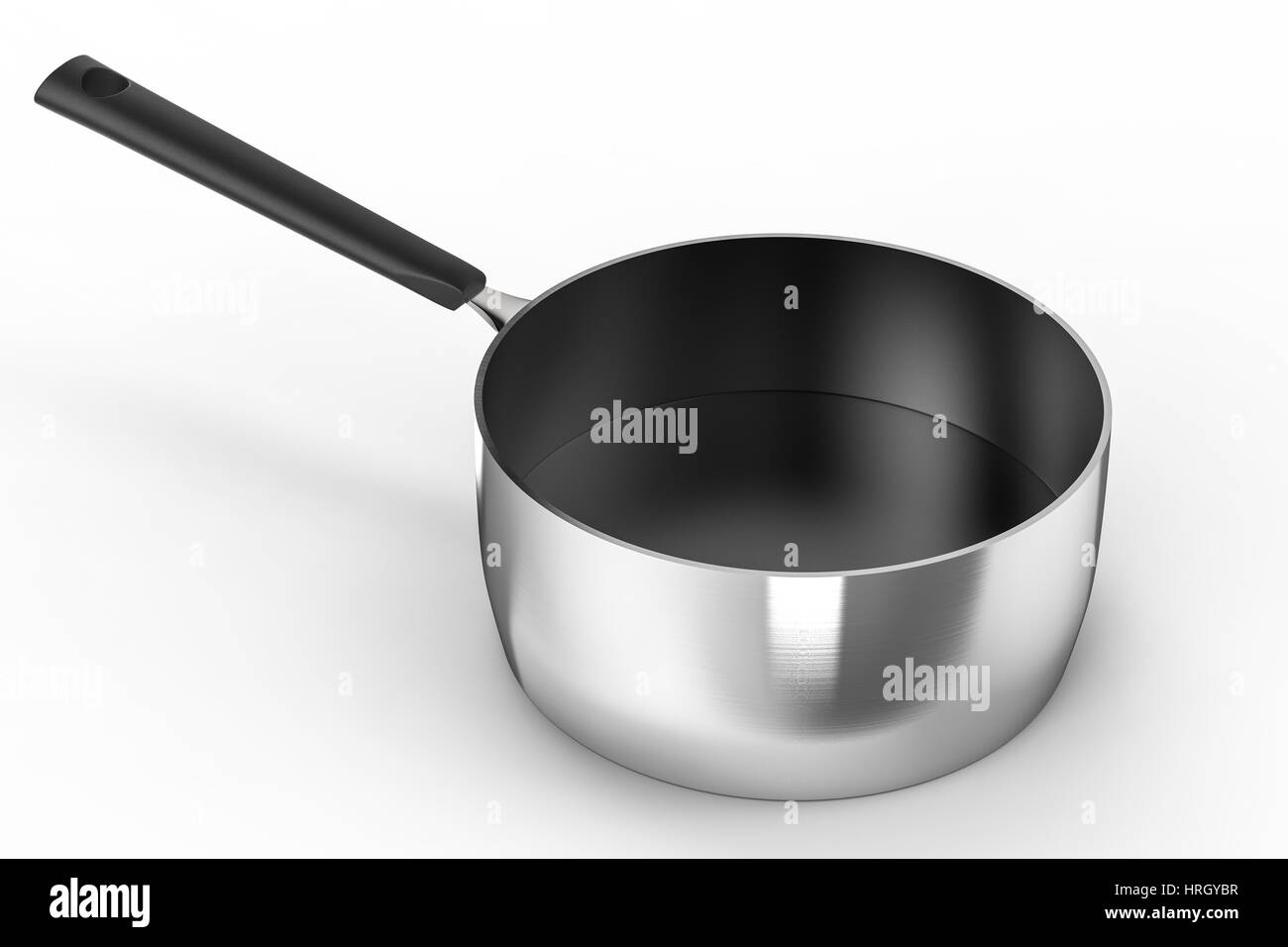 3d rendering empty saucepan on white background Stock Photo - Alamy