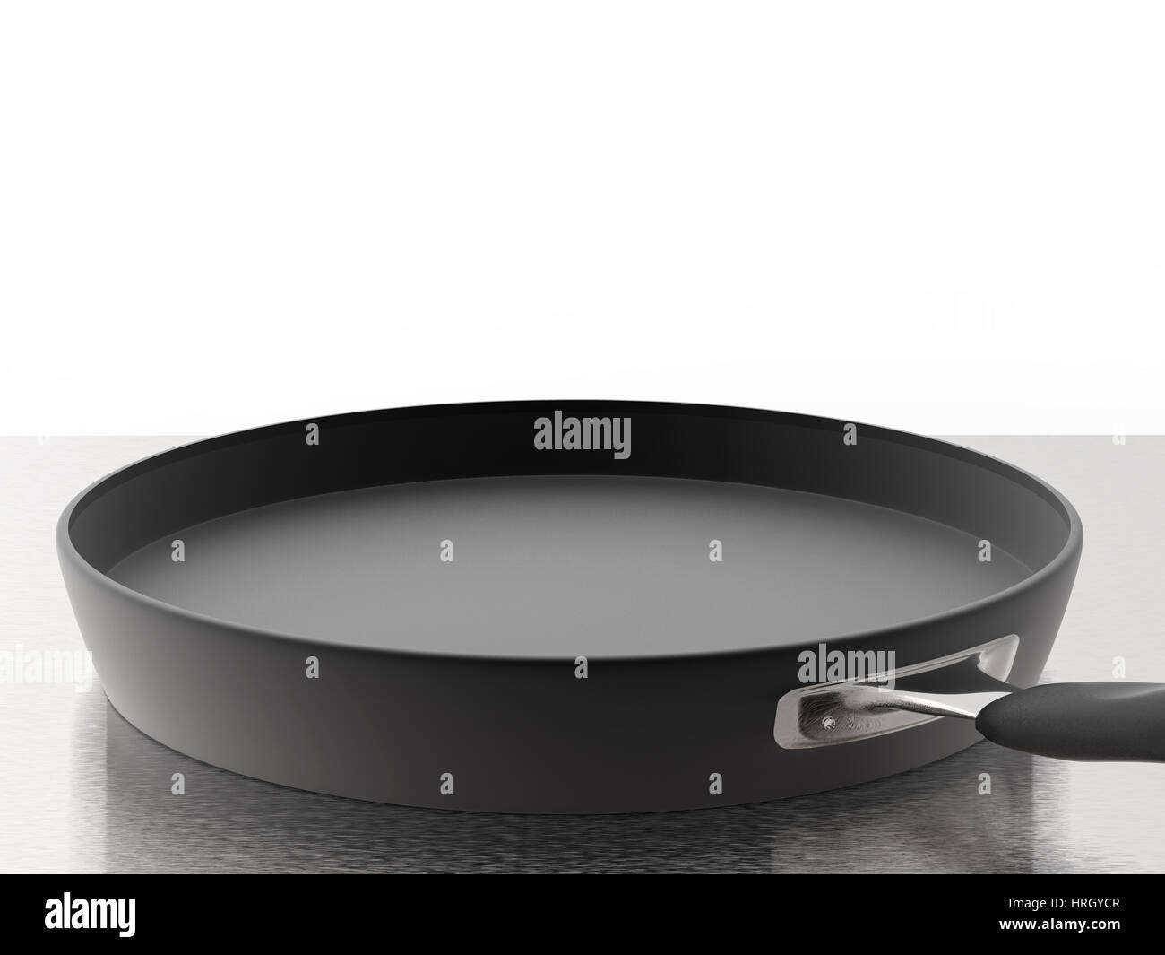 3d rendering empty pan with white background Stock Photo - Alamy