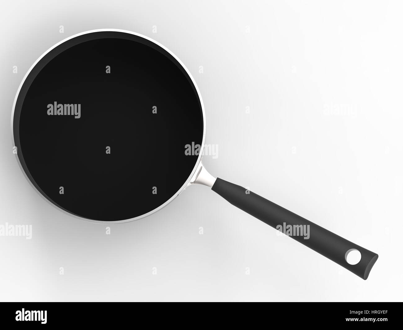 3d rendering empty saucepan top view Stock Photo - Alamy