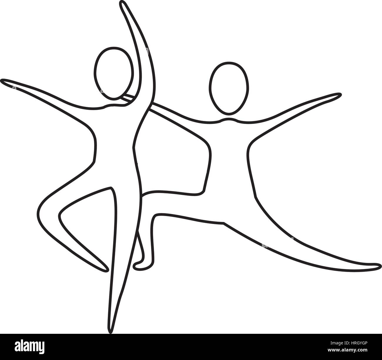 figure people practicing dancing icon Stock Vector Image & Art - Alamy