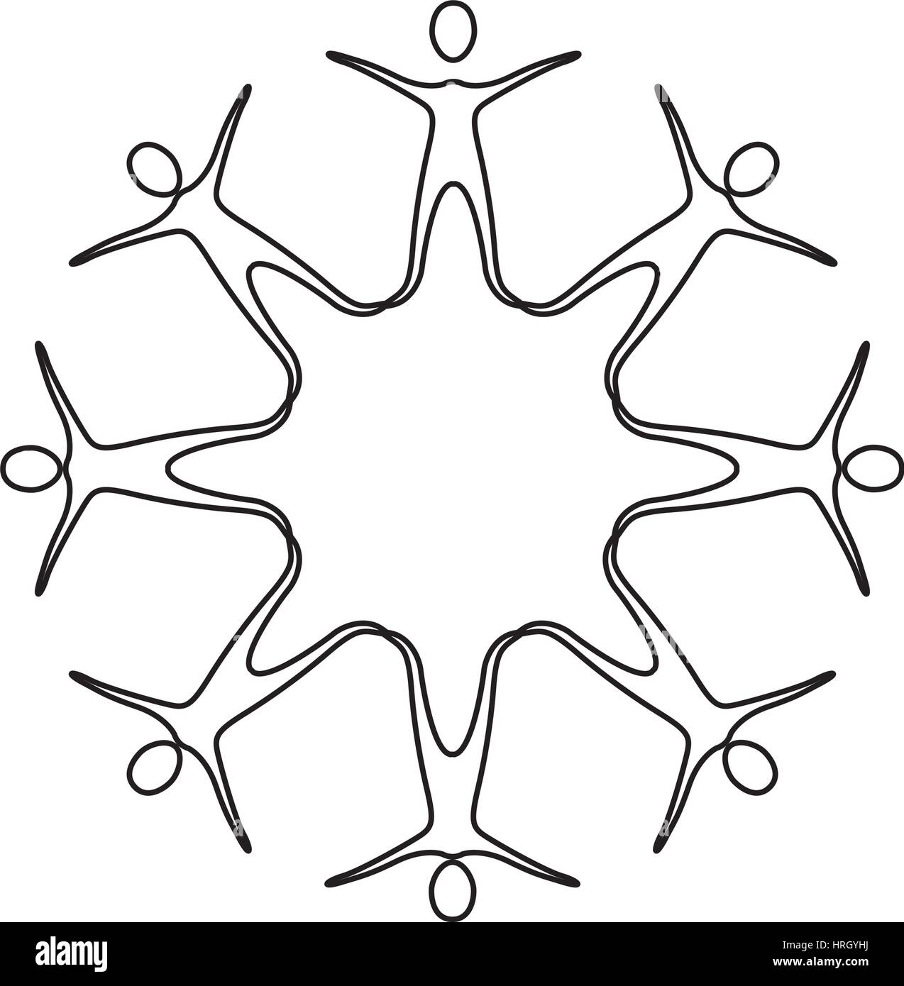 figure people making a star with their legs Stock Vector Image & Art ...