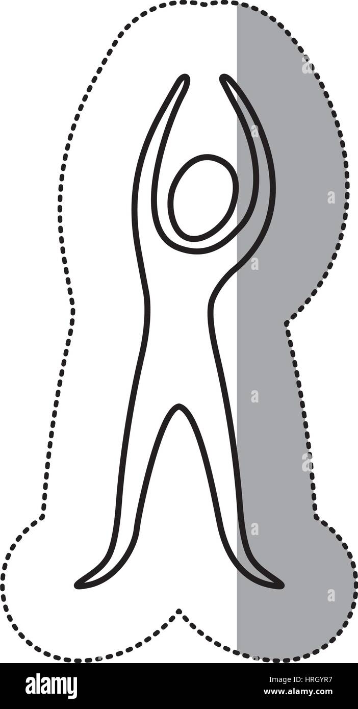 Body stretching exercise stick figure hi-res stock photography and ...