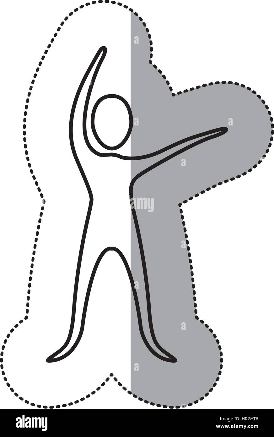 Body stretching exercise stick figure hi-res stock photography and ...