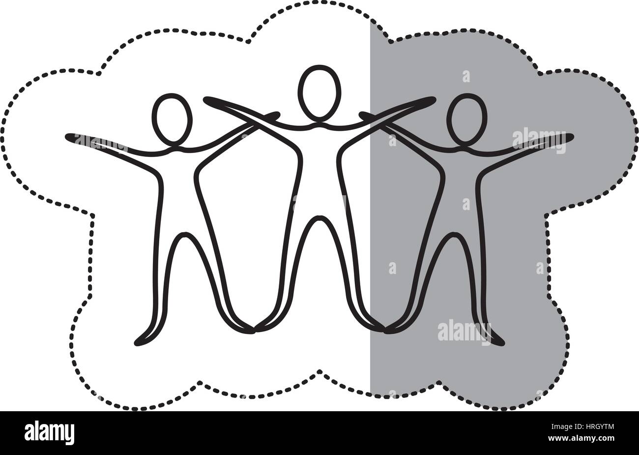 sticker people raise their hands Stock Vector Image & Art - Alamy