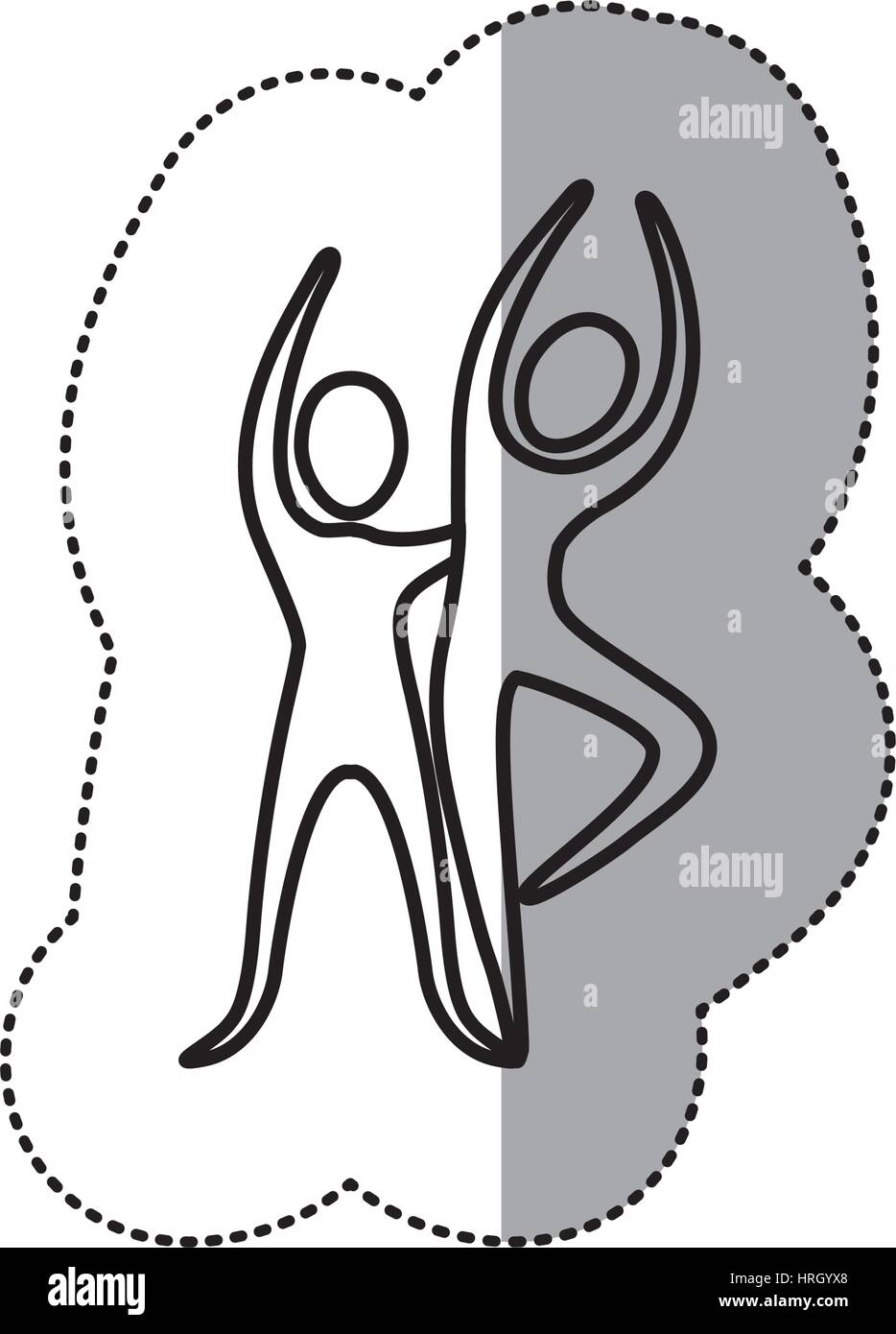sticker people couple dancing icon Stock Vector Image & Art - Alamy