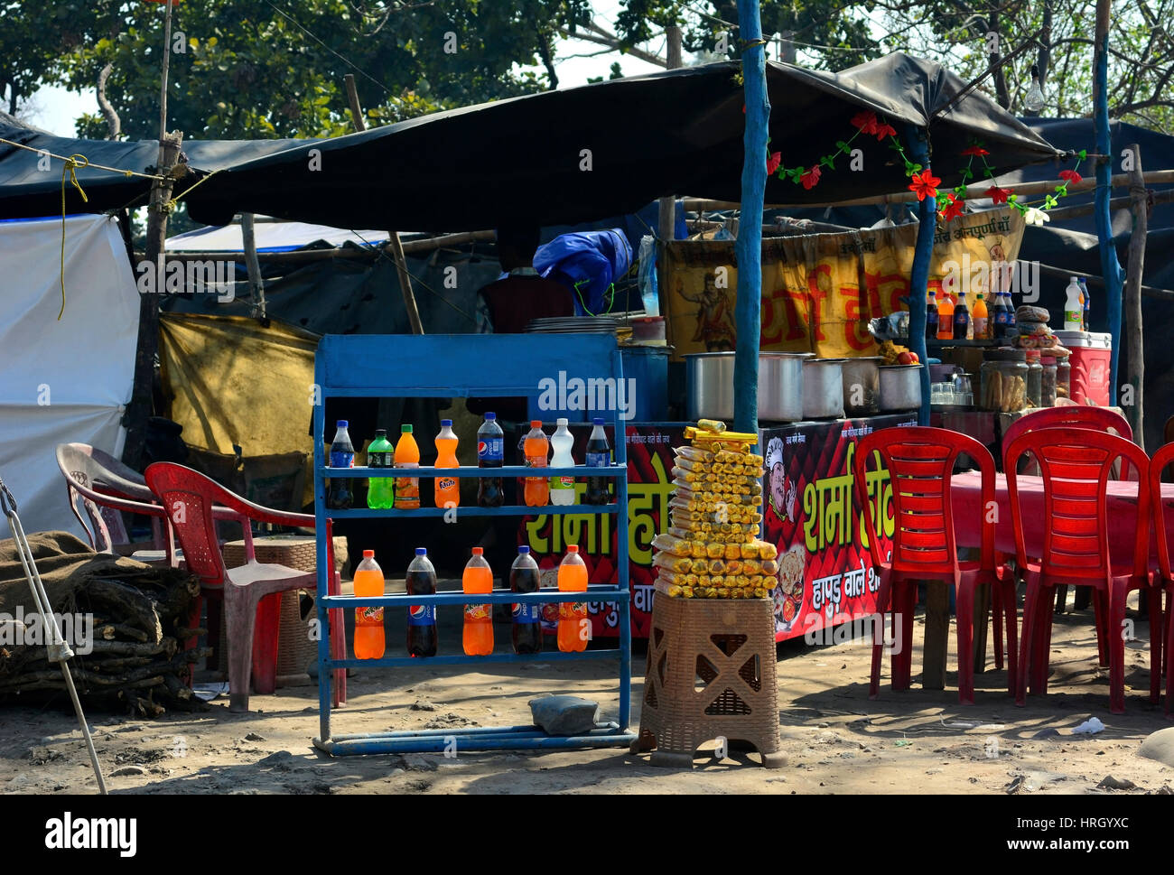 Food stall in India Stock Photo - Alamy
