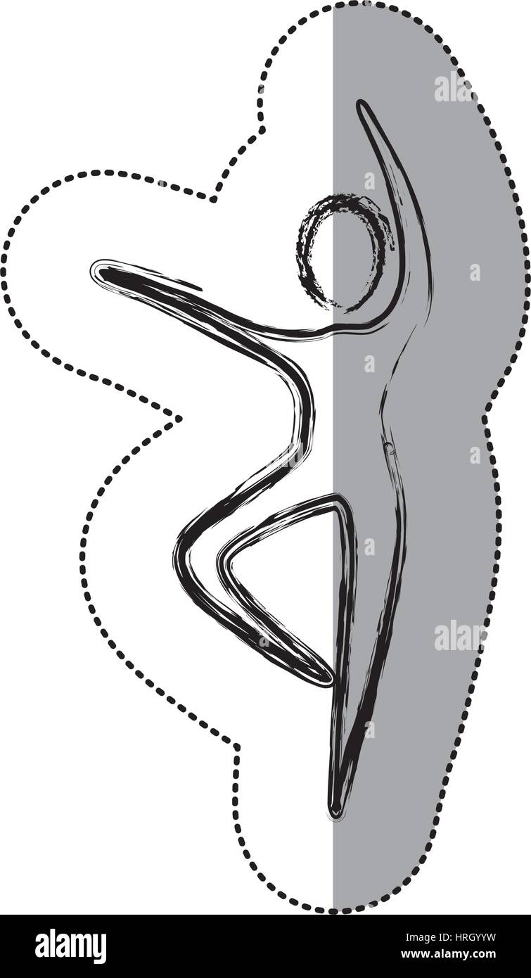 sticker person dancing icon Stock Vector Image & Art - Alamy