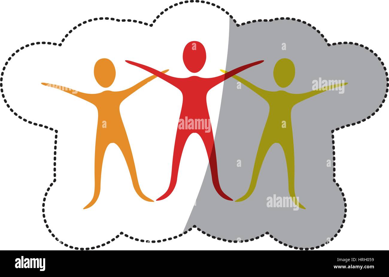 color people raise their hands Stock Vector Image & Art - Alamy