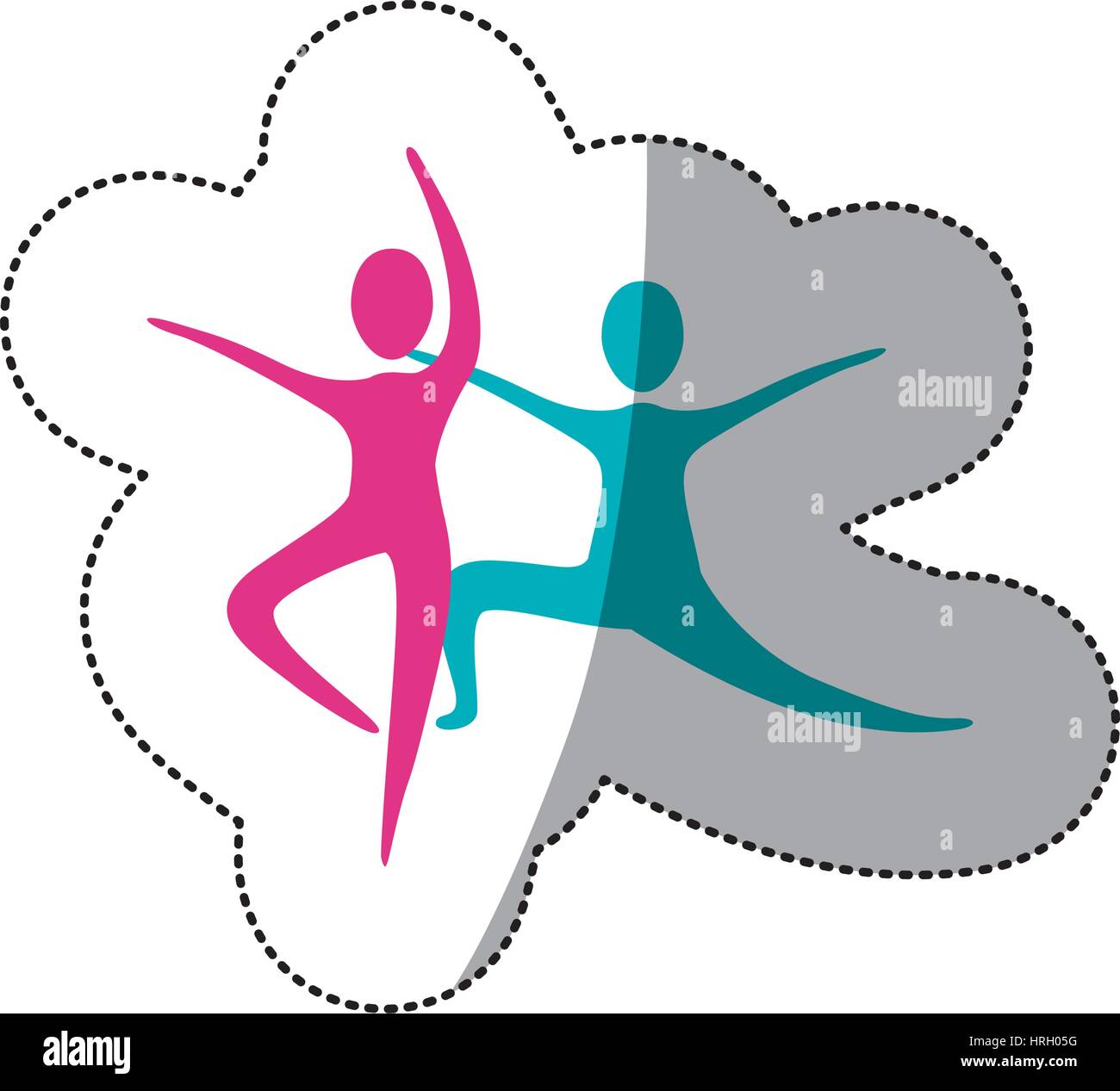 color people practicing dancing icon Stock Vector Image & Art - Alamy