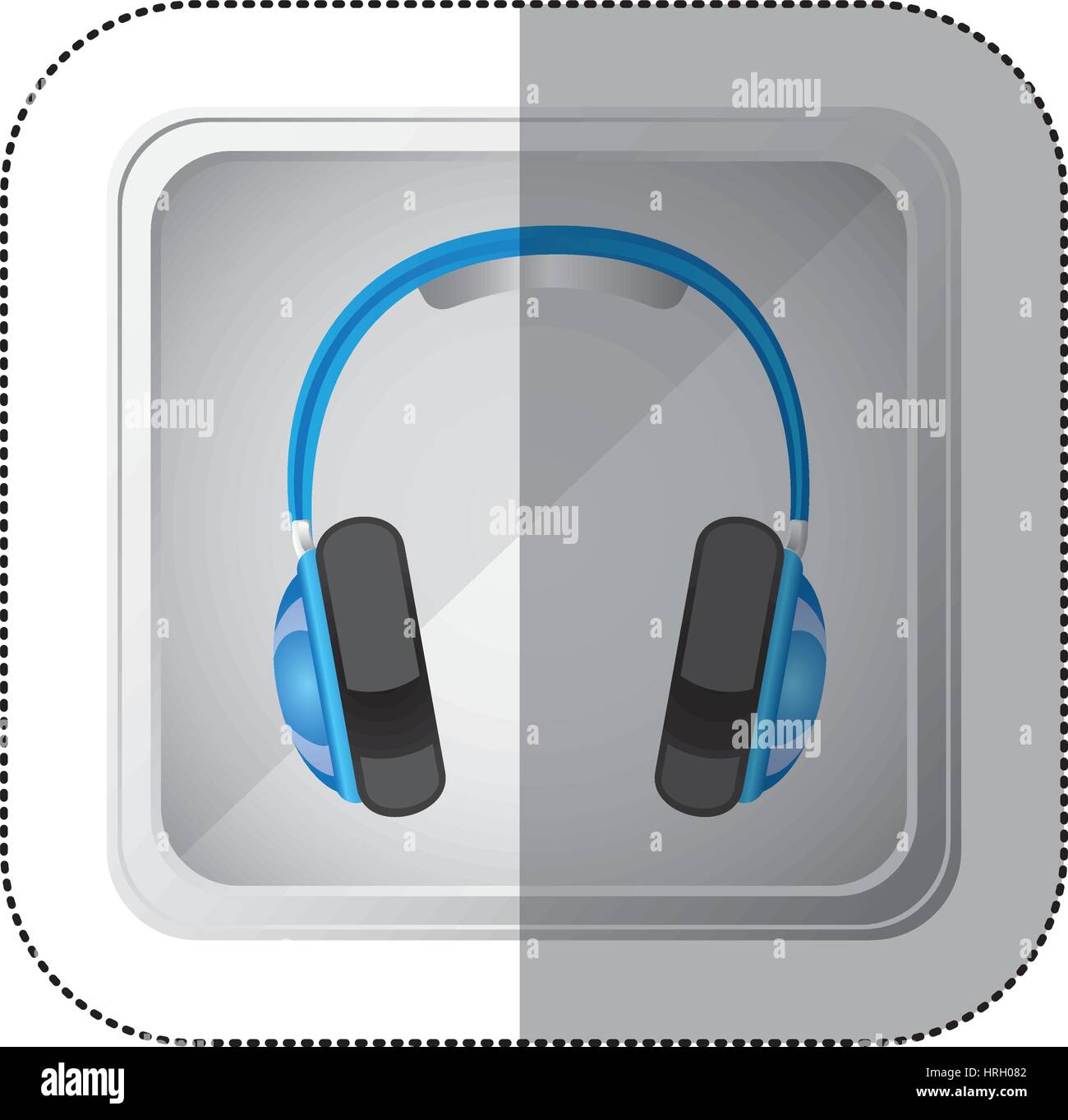 Silver headphones Stock Vector Images - Alamy