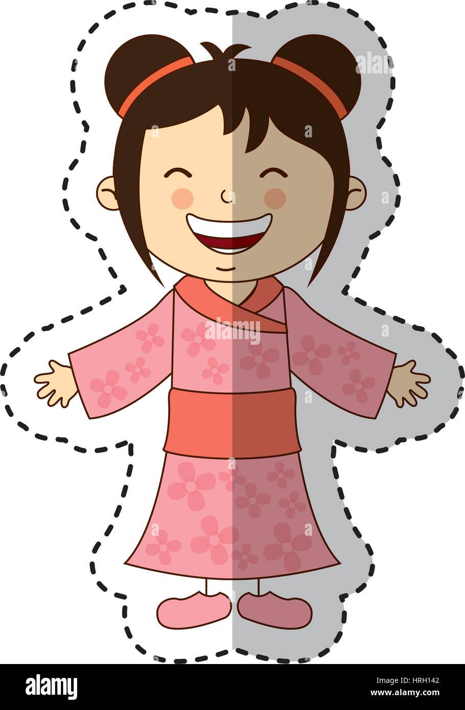 japanese little girl icon Stock Vector Image & Art - Alamy