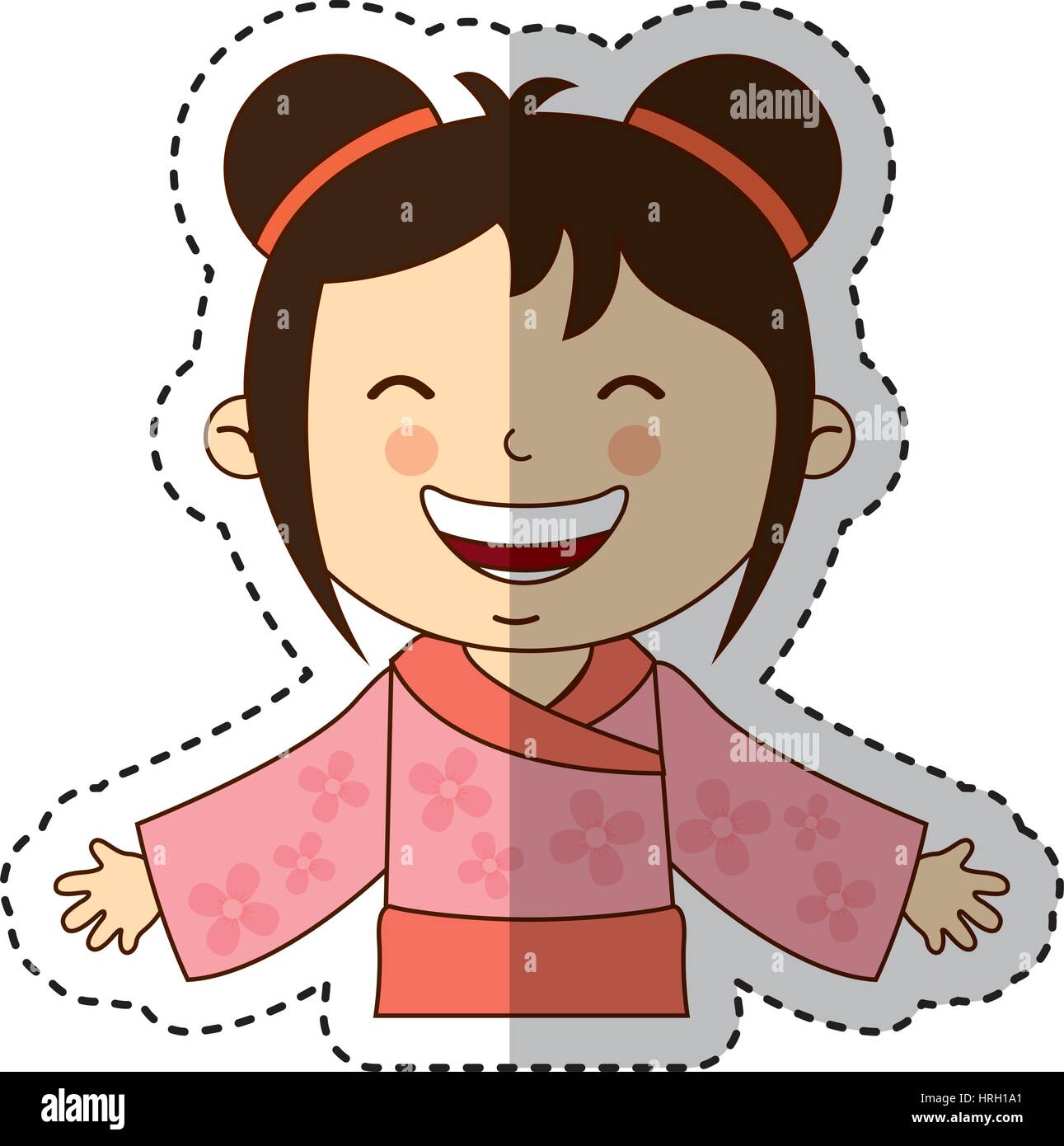 japanese little girl icon Stock Vector Image & Art - Alamy
