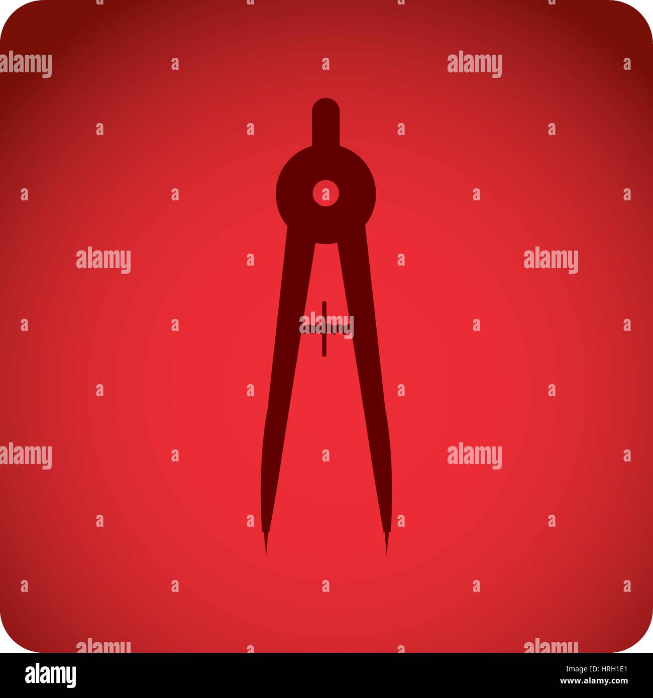 Compass red pencil geometry hi-res stock photography and images - Alamy