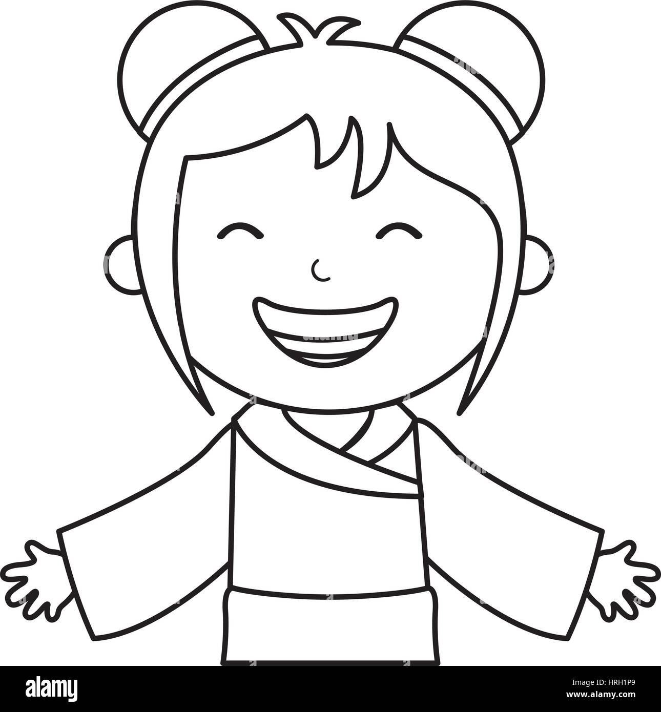 japanese little girl icon Stock Vector Image & Art - Alamy