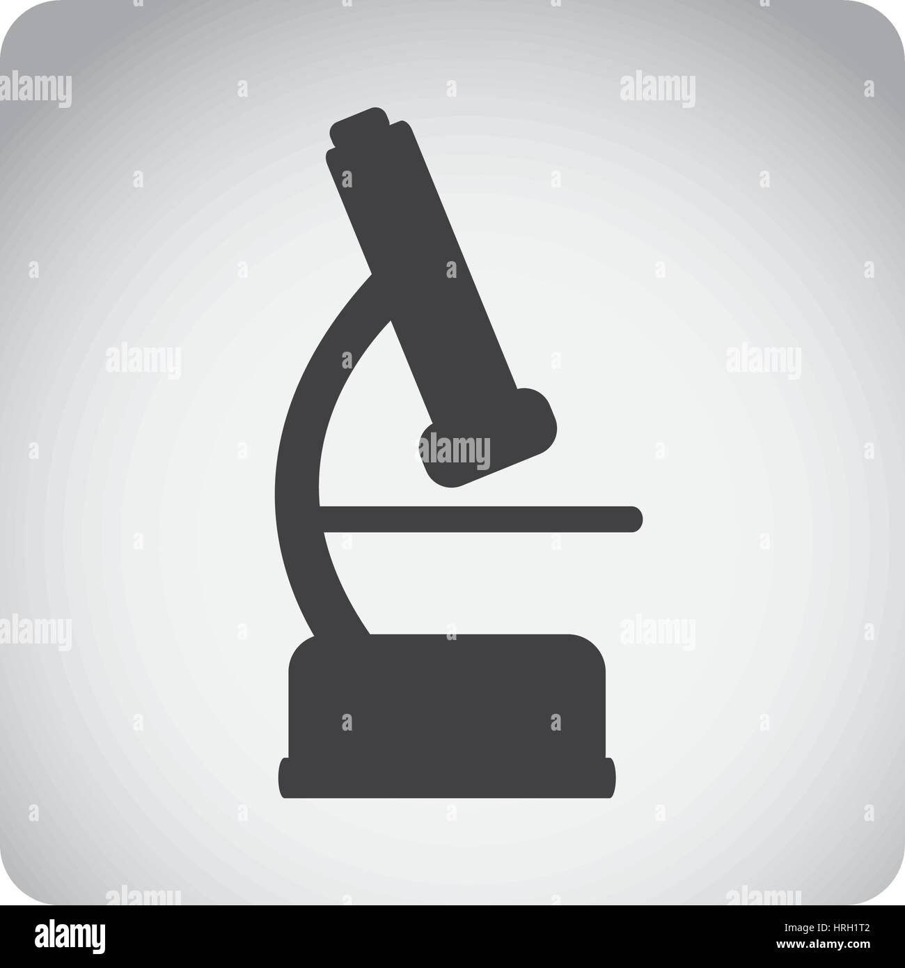 monochrome square frame with silhouette microscope tool Stock Vector ...