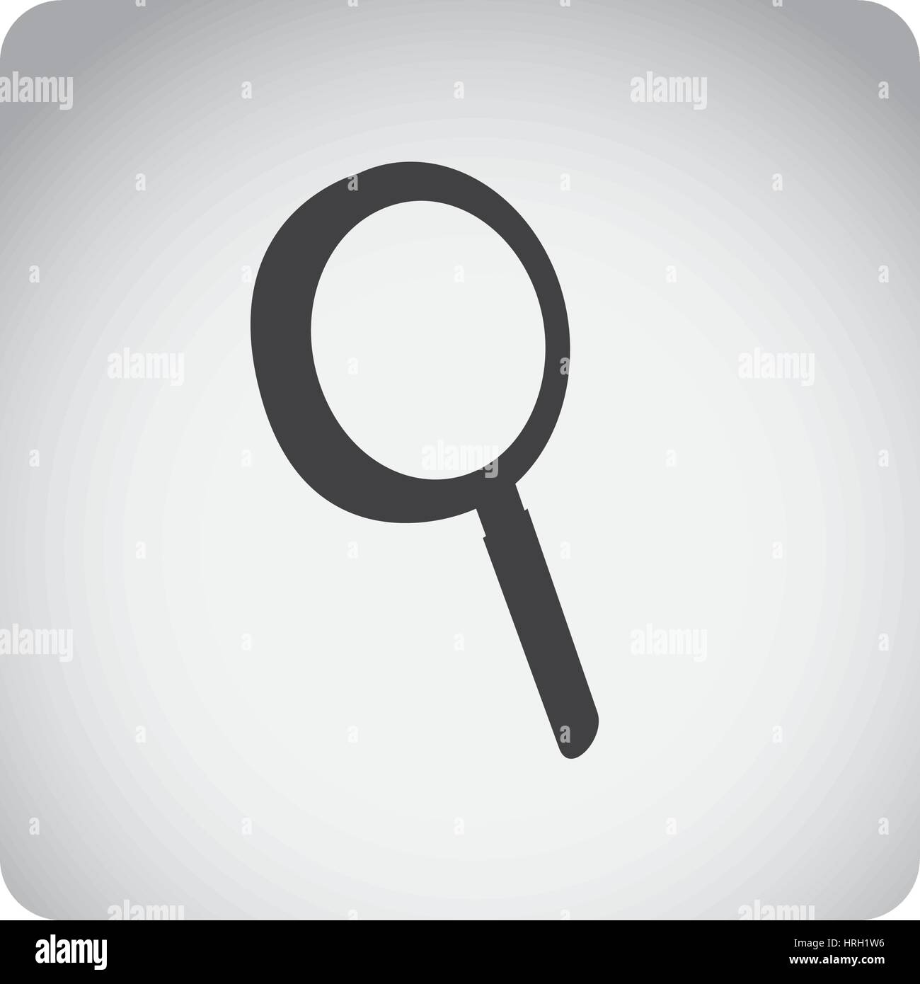 monochrome square frame with silhouette magnifying glass Stock Vector ...