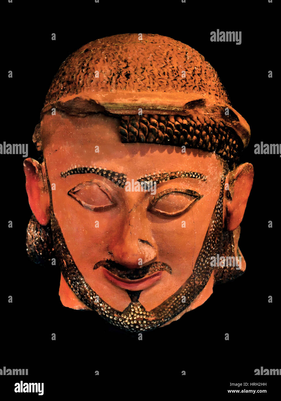 Male Head with Diadem 5-4th Century BC Limniti -Nikossia Greece Greek ...