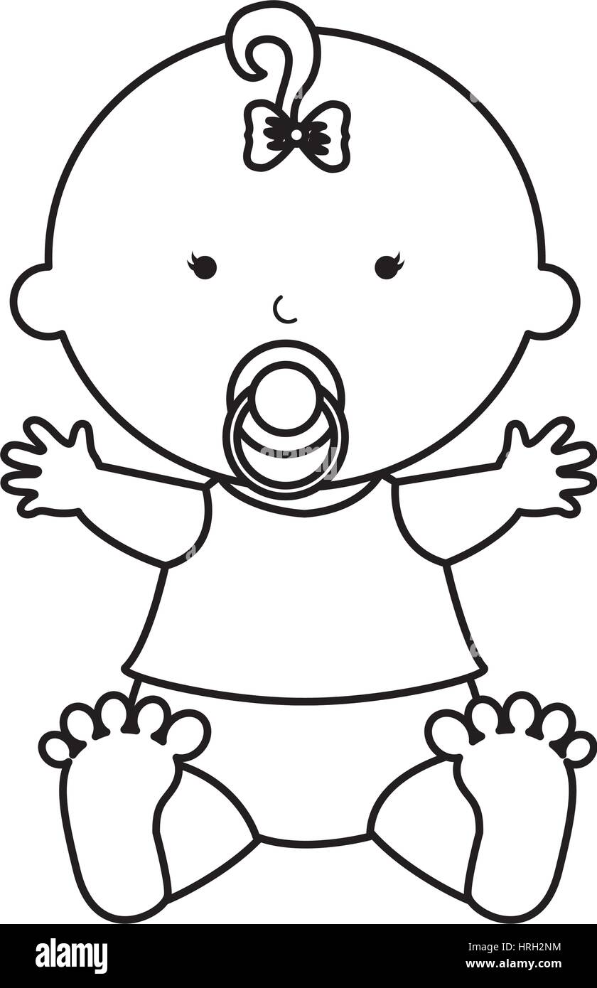 Baby Girl Outline