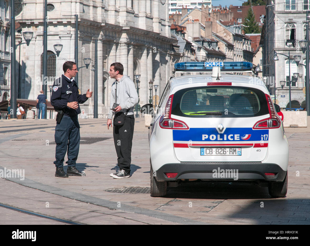 Police car in france hi-res stock photography and images - Alamy