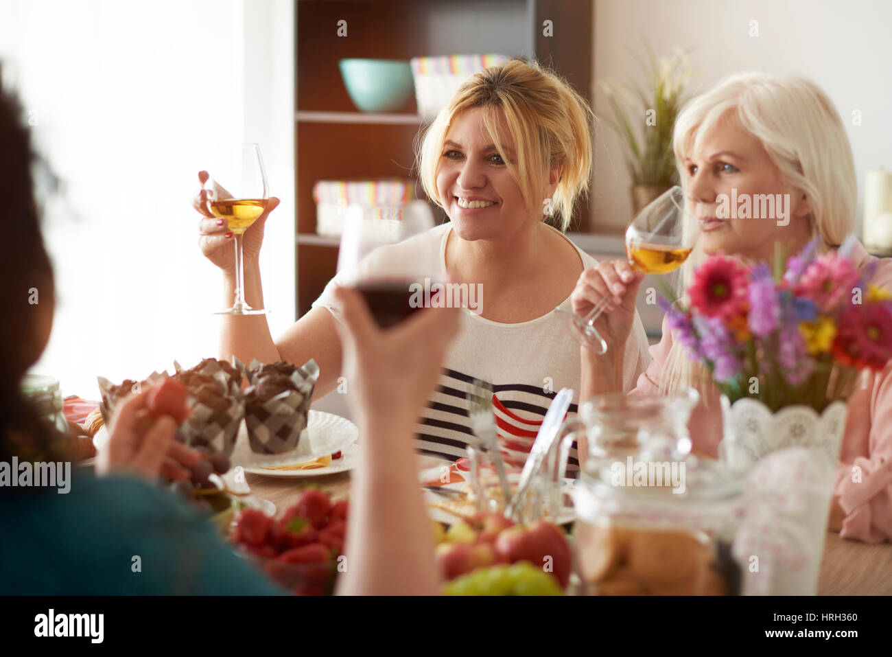 Tasting a very delicious wine Stock Photo - Alamy