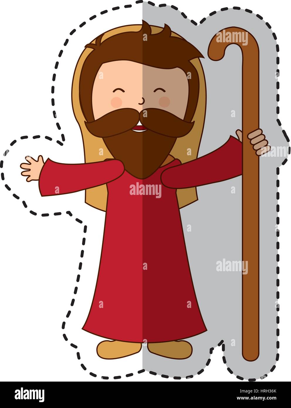 saint joseph manger character Stock Vector Image & Art - Alamy