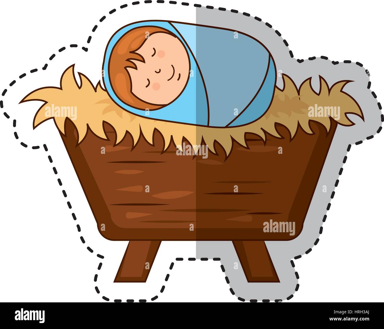 jesus baby manger character Stock Vector Image & Art - Alamy