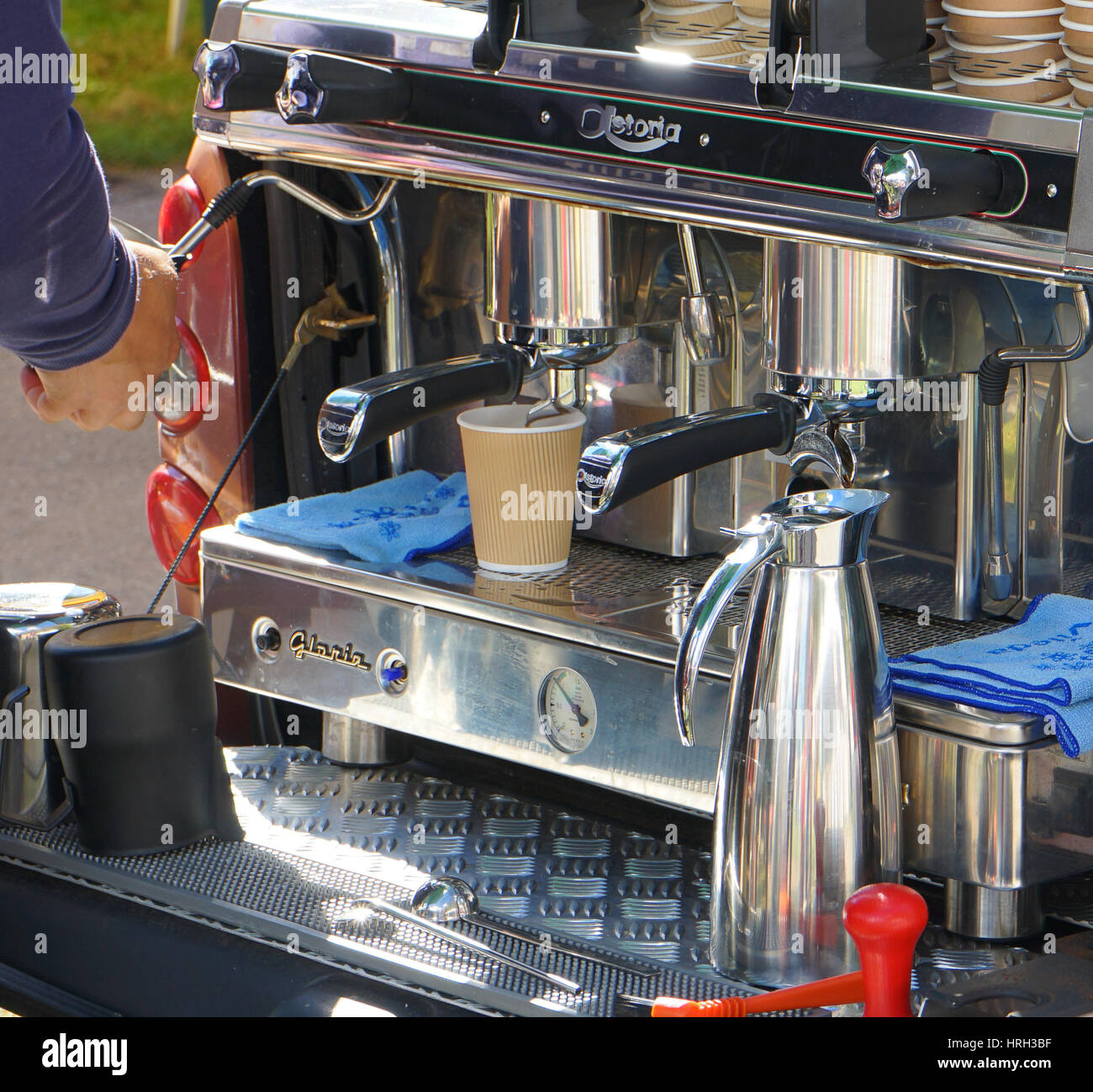 caffe machine, in the car Stock Photo - Alamy