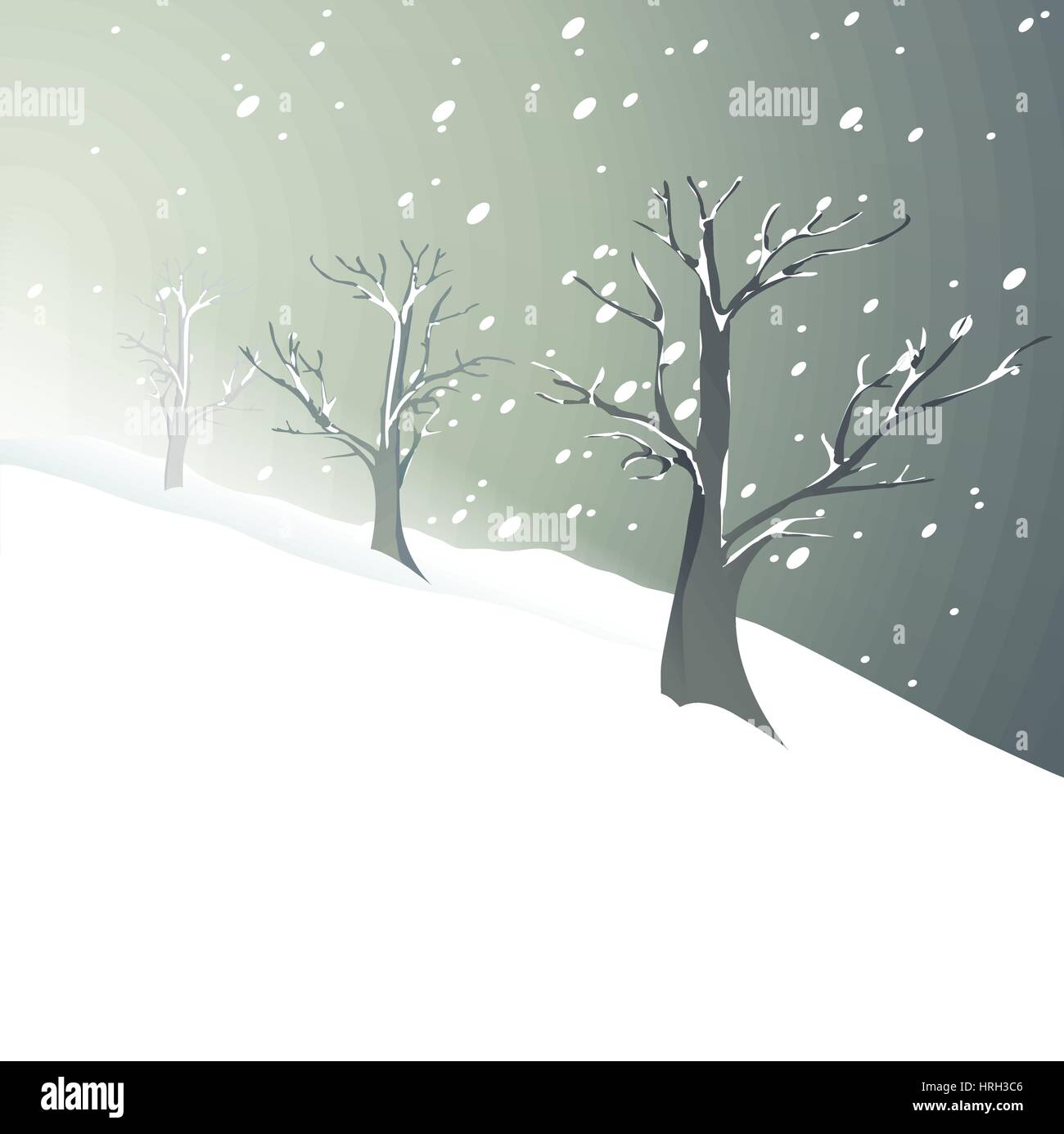 Landscape forest snow covered Stock Vector Images - Alamy