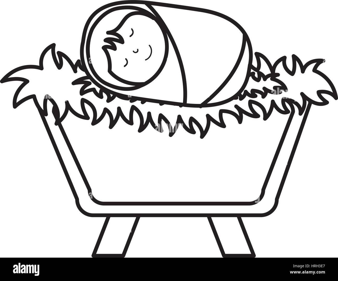 jesus baby manger character Stock Vector Image & Art - Alamy