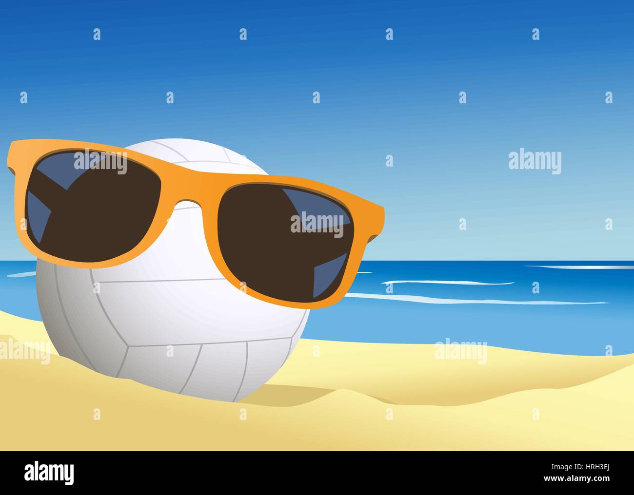 Volleyball on the beach sand Stock Vector Image & Art - Alamy
